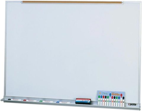 4 x 4 Porcelain Markerboard with Map Rail | Atlanta Office Liquidators