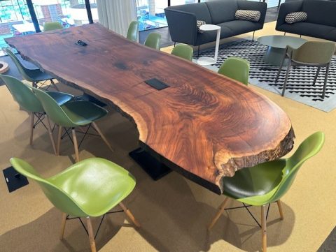 12' Live Edge Conference Table | Atlanta Office Liquidators
