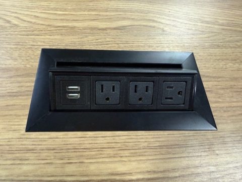 Triangular Walnut Conference Table | Atlanta Office Liquidators