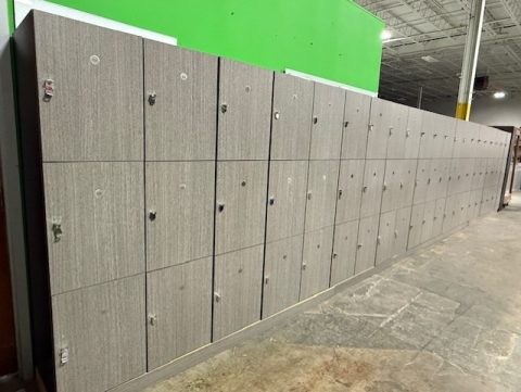 Gray 3-Tier Lockers | Atlanta Office Liquidators
